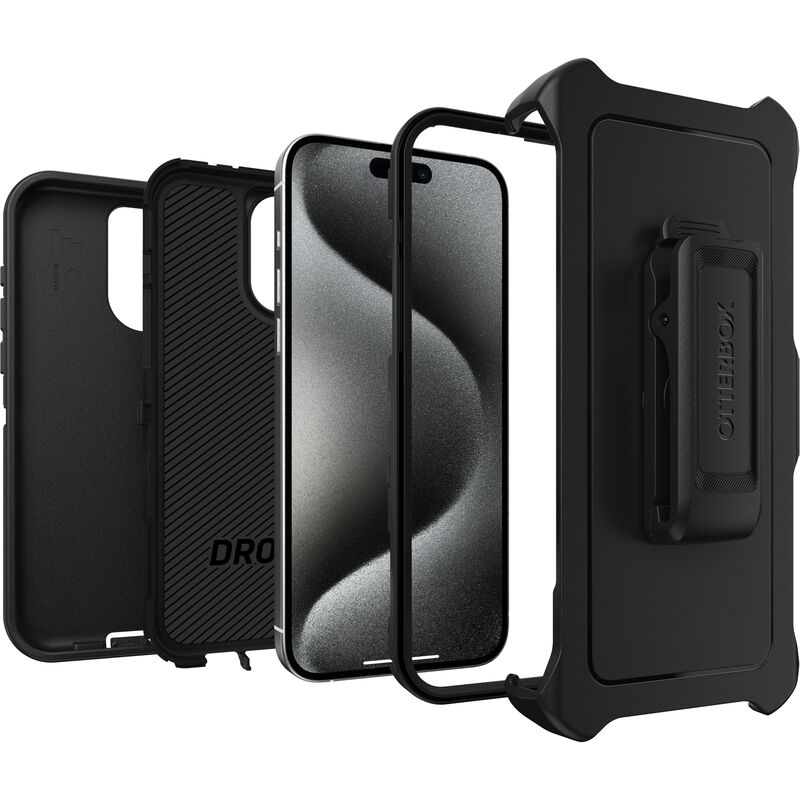 iPhone 15 Pro Max black Defender Protective Phone Case| OtterBox Australia