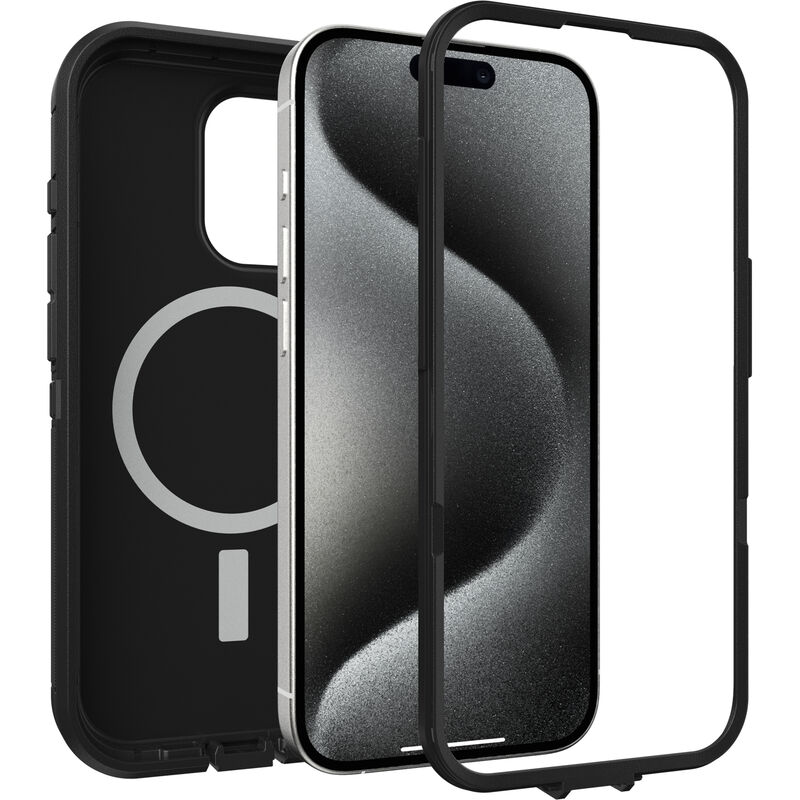 iPhone 15 Pro black Defender XT Protective MagSafe Case| OtterBox Australia